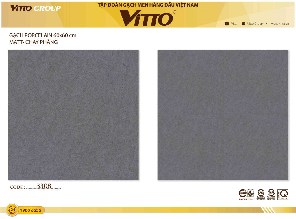 GẠCH ỐP LÁT VITTO 60X60 MÃ 3308 - Gạch Hải Yến